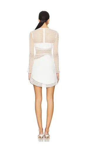 Simkhai Blaise Mini Dress With Crochet Sleeves - Ivory
