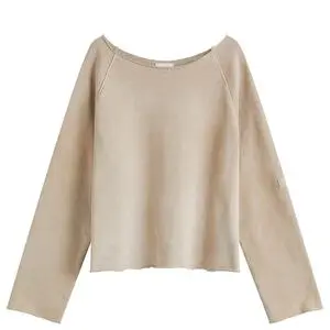 Joah Brown Slouchy Pullover Sweatshirt
