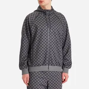 Gucci Light Neoprene Zip Through Jacket In Grey/Black - 40% Off