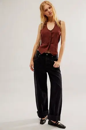 Brown Baggy Outfit Jeans For Women