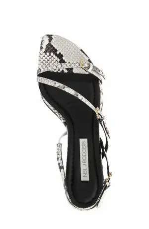 NEIL J. RODGERS Janel Slingback Sandal - Black White Print