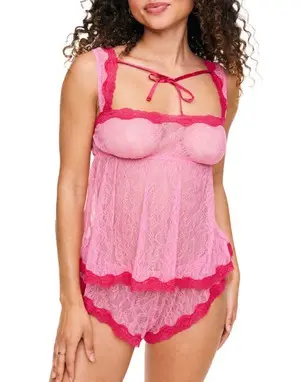 ADORE ME Ettie Cami & Shorts Set Lingerie - Medium Pink