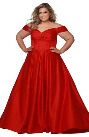 Sydney's Closet Pleated Evening Dresses