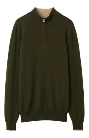 Gobi Cashmere Half-zip Cashmere Sweater