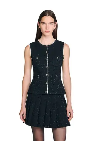 Sandro Sequined Vests For Women
