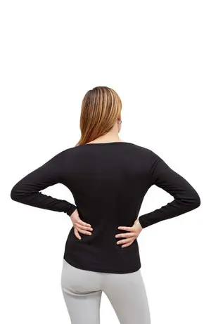 M.M.LAFLEUR Marcia Ribbed Pima Cotton Layering T-shirt - Black