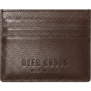 HYER GOODS Upcycled Italian Leather Certo Card Wallet - Brown Pebbled