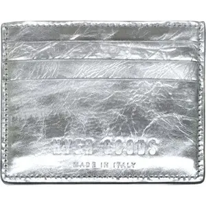 HYER GOODS Upcycled Italian Leather Certo Card Wallet - Silver