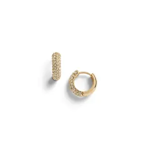Ralph Lauren Gold-plated Brass Pavé Huggie Earrings