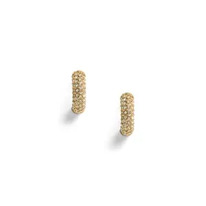 Ralph Lauren Gold-plated Brass Pavé Huggie Earrings