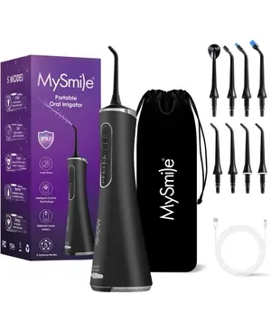 MYSMILE Lp211 Cordless Advanced Water Flossers For Teeth - Black