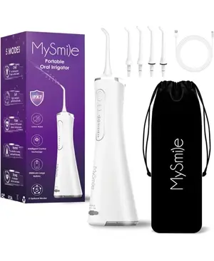 MYSMILE Lp211 Cordless Advanced Water Flossers For Teeth White