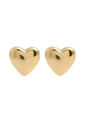 ASTRID & MIYU Heart Stud Earrings - Gold