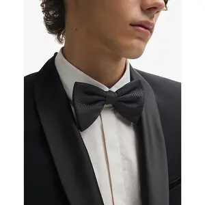 Hugo Patterned Jacquard Silk Bow Tie