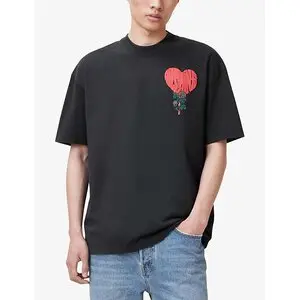 ALLSAINTS Sown Heart-print Cotton T-shirt