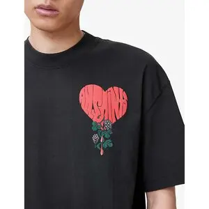 ALLSAINTS Sown Heart-print Cotton T-shirt