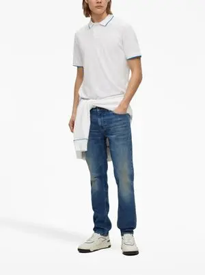 BOSS Cotton-blend Straight-leg Jeans