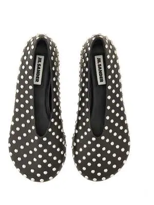 JIL SANDER Nappa Ballerinas - Black