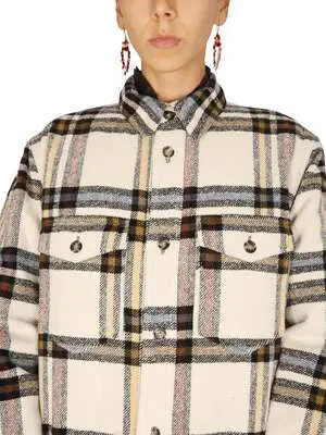 MARANT ETOILE Jacket With Classic Collar - Powder