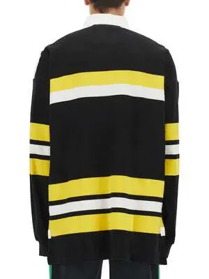 WALES BONNER Polo Shirt With Stripe Pattern