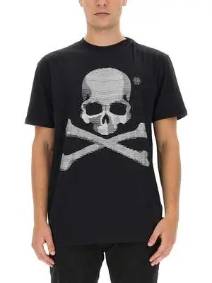 Philipp Plein T Shirt With Rhinestones - Black