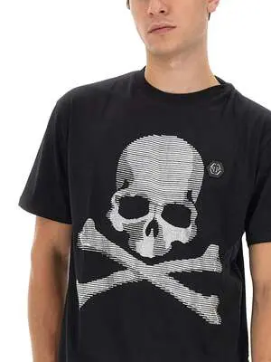 Philipp Plein T Shirt With Rhinestones - Black