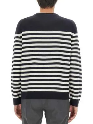 Theory Striped Wool-cashmere Blend Top - Multicolour