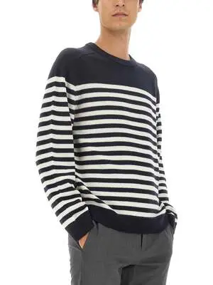 Theory Striped Wool-cashmere Blend Top - Multicolour
