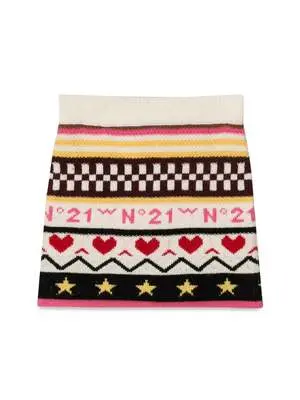 N°21 Allover Jacquard Knit Skirt - Multicolour
