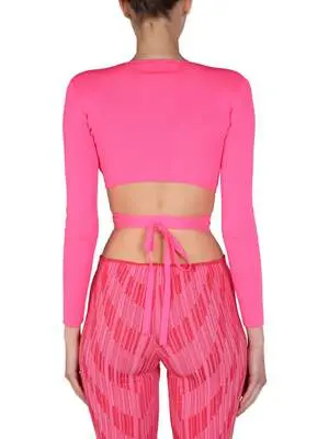 MSGM Cropped Top - Fuchsia