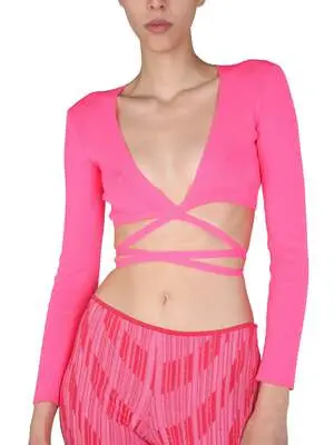 MSGM Cropped Top - Fuchsia