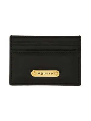 Alexander McQueen Alexander Mc Queen Leather Card Holder - Black