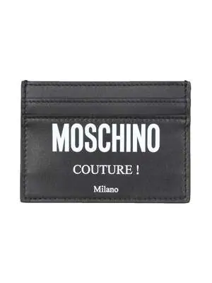 Moschino Card Holder With Logo - Black