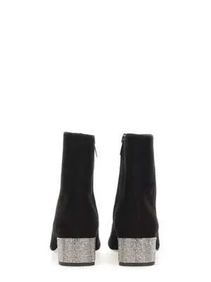Rene Caovilla Ankle Boot With Rhinestones