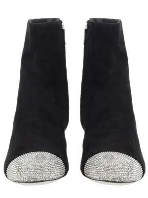 Rene Caovilla Ankle Boot With Rhinestones