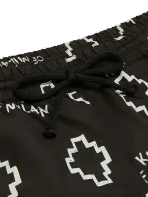 MARCELO BURLON COUNTY OF MILAN Logo Printed Beachwear Shorts