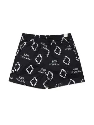 MARCELO BURLON COUNTY OF MILAN Logo Printed Beachwear Shorts