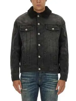 Balmain Regular Fit Destroyed Jacket - Black