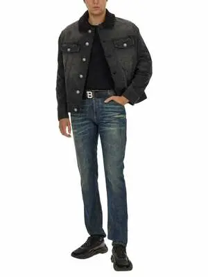 Balmain Regular Fit Destroyed Jacket - Black