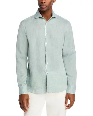 Canali Linen Sport Shirt - Green