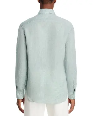 Canali Linen Sport Shirt - Green