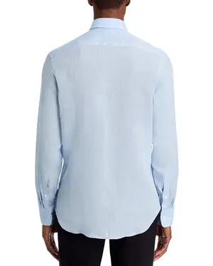Canali Linen Sport Shirt - Light Blue