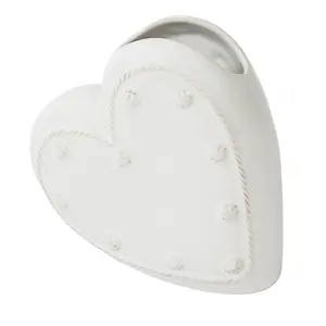 JULISKA Berry & Thread 6 Heart Vase - Whitewash