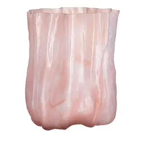 KOSTA BODA Crackle Vase, Tall - Pink
