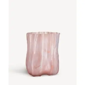 KOSTA BODA Crackle Vase, Tall - Pink