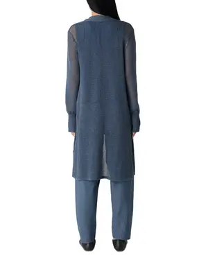 Eileen Fisher Linen Cotton Cord Long Cardigan Sweater