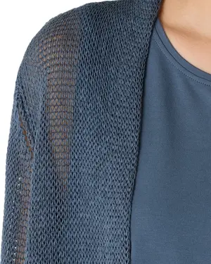 Eileen Fisher Linen Cotton Cord Long Cardigan Sweater