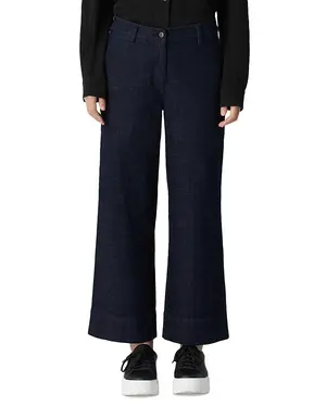 Eileen Fisher Cotton Stretch Denim Wide-leg Jeans - Deep Indigo