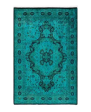 Bloomingdale'S Fine Vibrance M1388 Area Rug, 4'2 X 6'4 - Blue