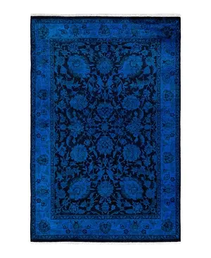 Bloomingdale'S Fine Vibrance M1375 Area Rug, 4'2 X 6'2 - Blue